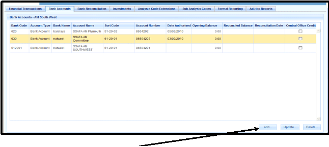 Bank Accounts - Add New